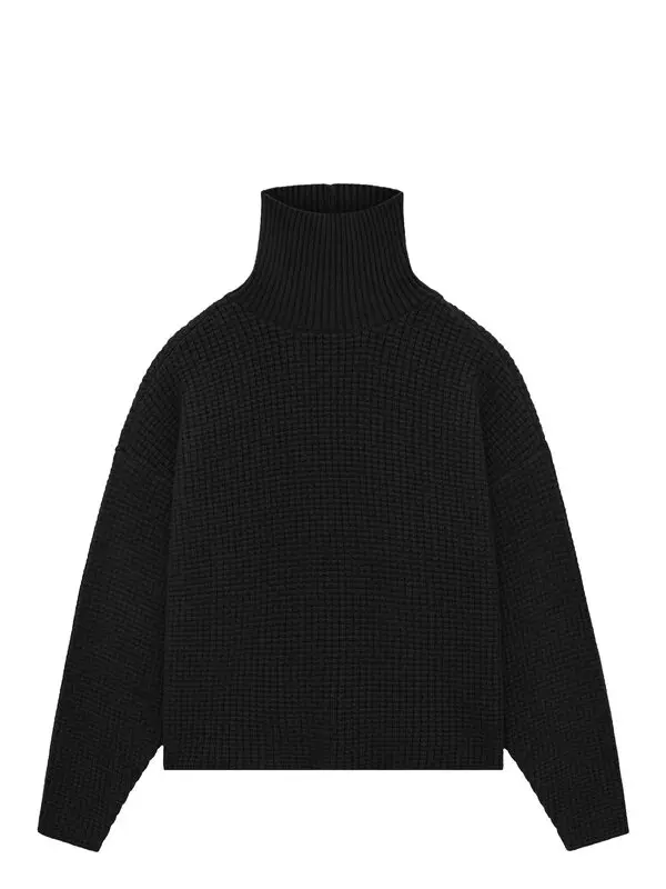 Fear Of God Heavy Waffle Turtleneck - Black