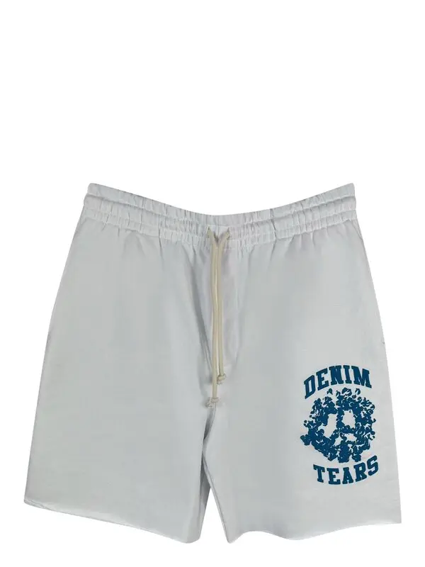 DENIM TEARS Denim University Sweat Shorts - White