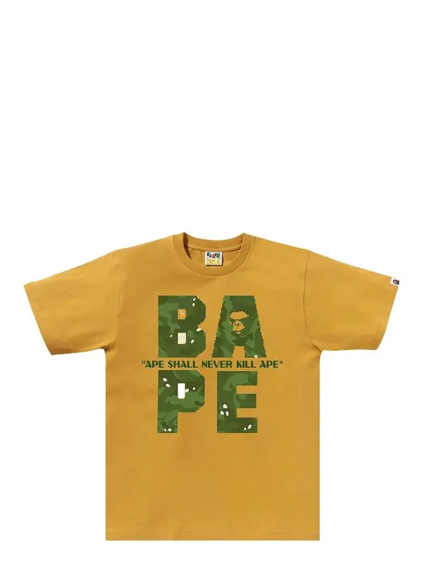 A BATHING APE Bitmap Logo Tee - Yellow