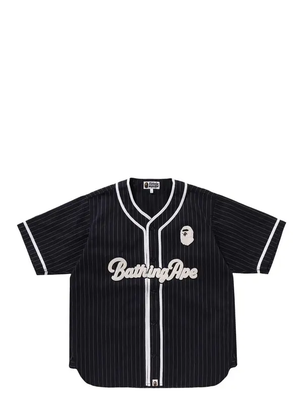 A BATHING APE Baseball Shirt 'navy - Blue