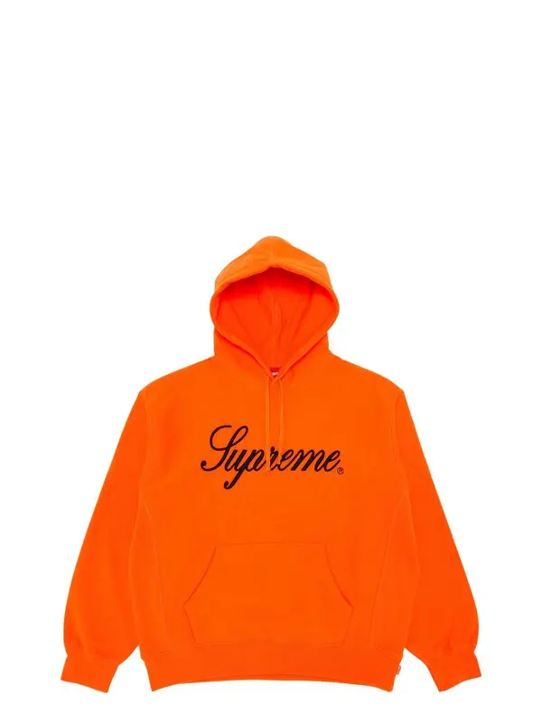 Supreme Embroidered Script Hooded Sweatshirt - Orange