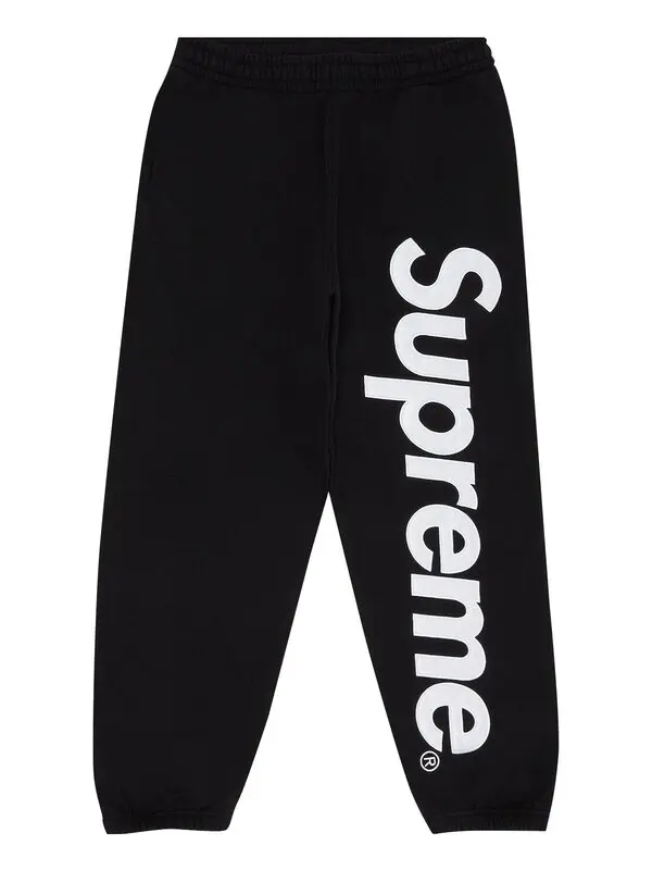 Supreme Satin Appliqué Sweatpant - Black