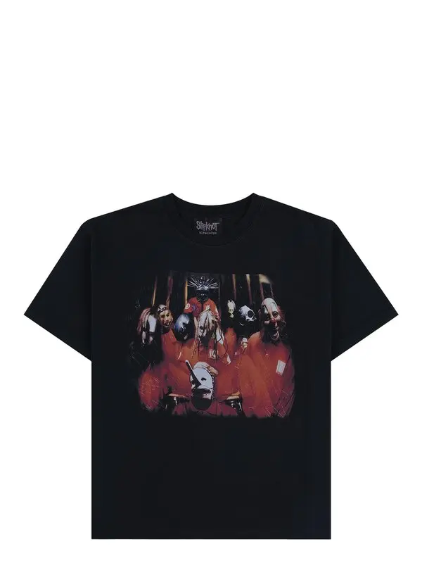 PLEASURES X Slipknot Self Titled Heavyweight Shirt - Black