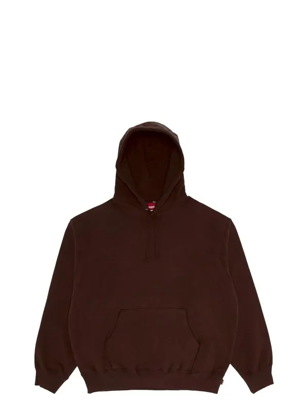 Supreme Satin Appliqué Hooded Sweatshirt - Brown