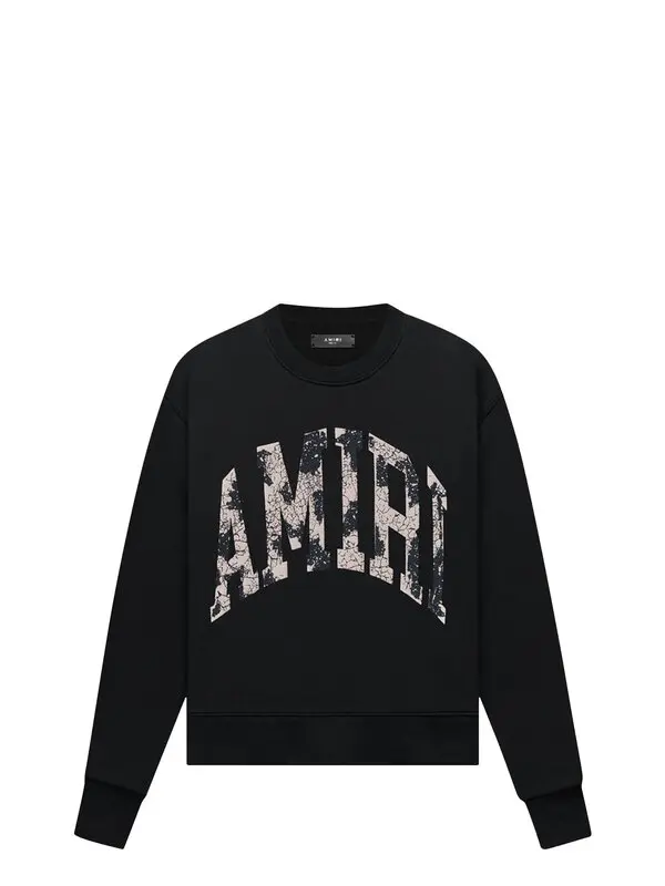 Amiri Collegiate Logo Crewneck - Black