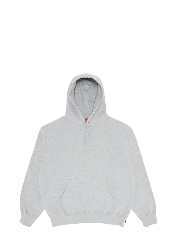 Supreme Satin Appliqué Hooded Sweatshirt - Grey