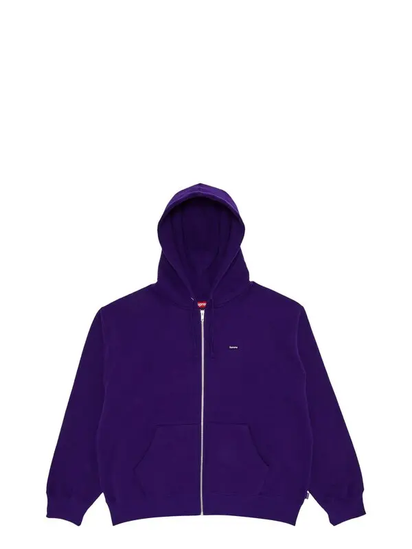 Supreme Small Box Zip Up Hooded Sweatshirt - Purple