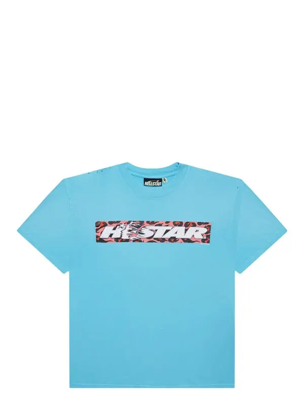 HELLSTAR Box Logo T-shirt - Blue
