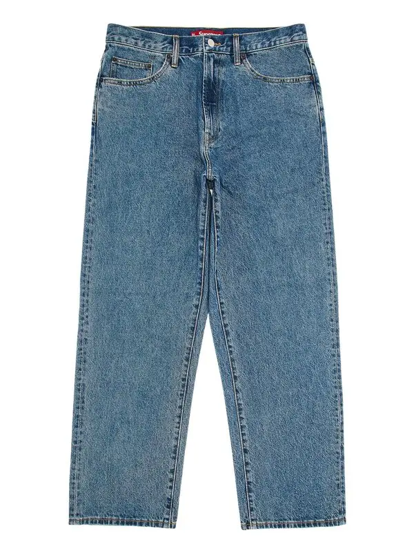 Supreme Washed Indigo Baggy Jean - Blue