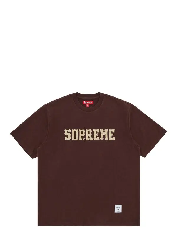 Supreme Twill Appliqué Short-sleeve Top - Brown
