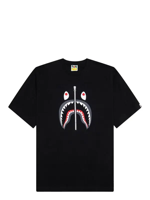 A BATHING APE Shark Tee - Black