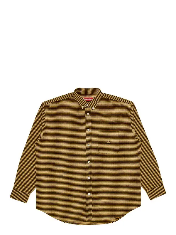 Supreme Loose Fit Flannel Oxford Shirt Plaid - Yellow