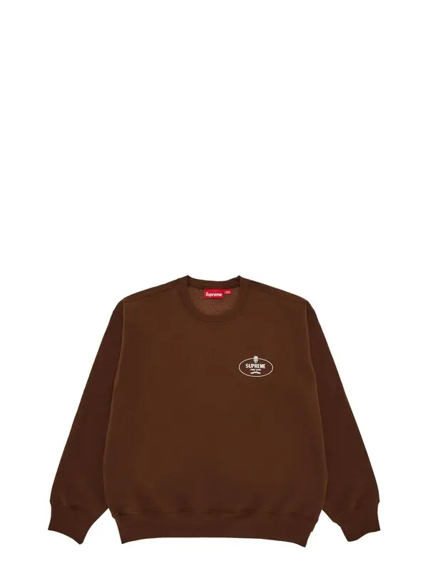 Supreme Crest Crewneck - Brown