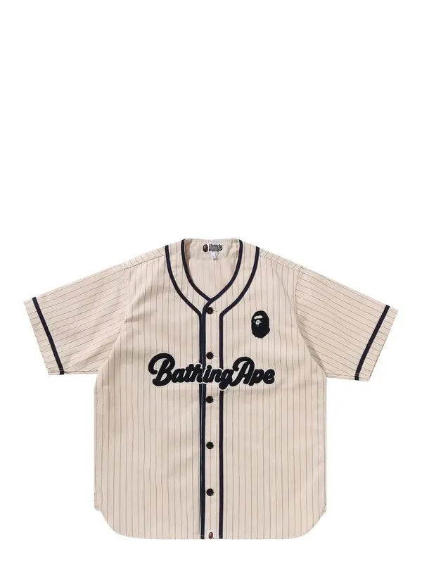 A BATHING APE Baseball Shirt 'ivory - Cream