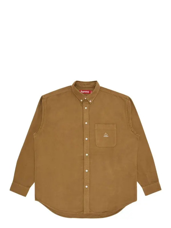 Supreme Loose Fit Flannel Oxford Shirt 'light - Brown