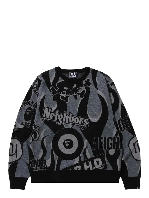 A BATHING APE X Neighborhood Relaxed Fit Knit - Black