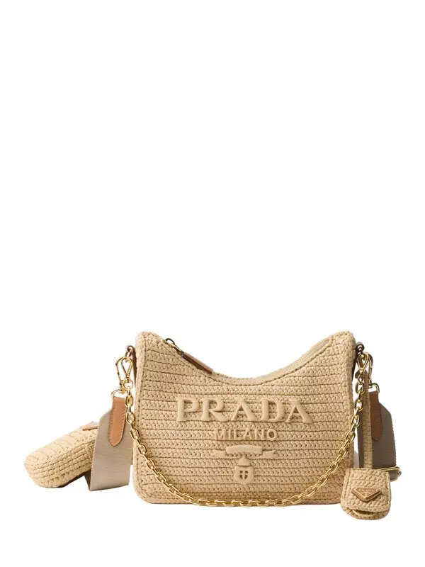 Prada Re-edition 2005 Crochet Bag - Natural