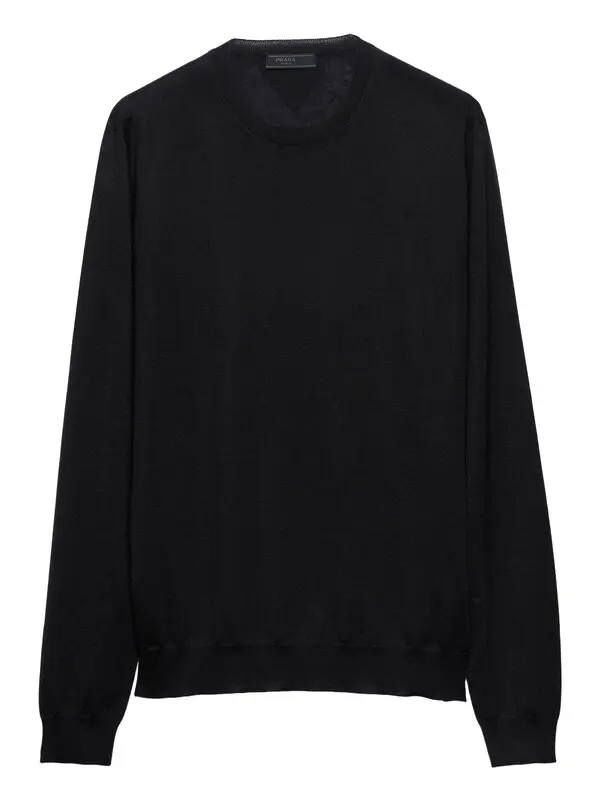 Prada Cashmere And Silk Crew-neck Sweater - Black