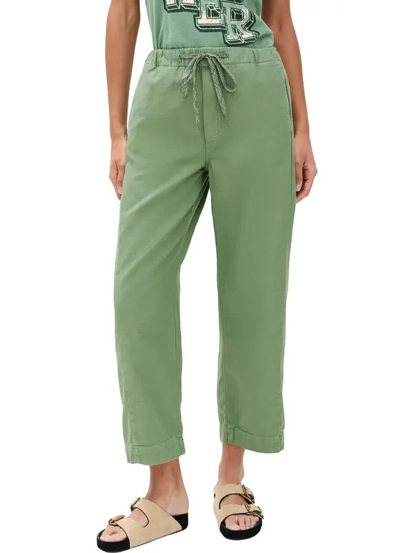 MOTHER The Drawn Half-pipe Ankle Trousers - Sir Yes Sir Mineral Green