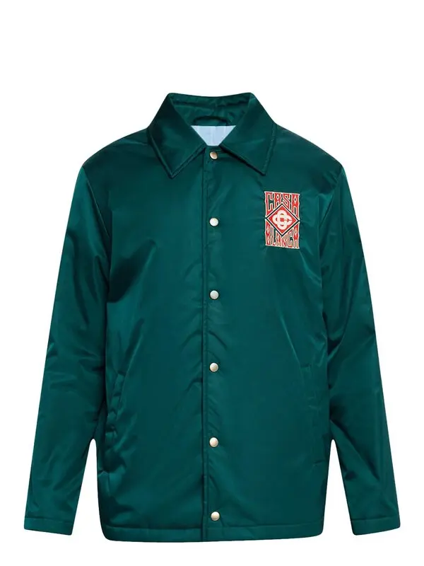 Casablanca Gothic Logo Stadium Jacket - Green / Laurel Str