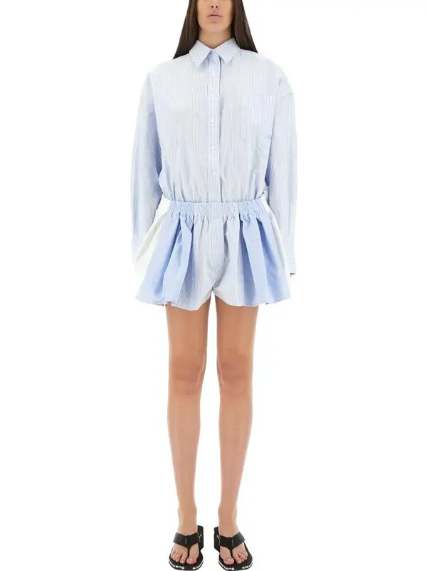 Alexander Wang Striped Overalls - Blue