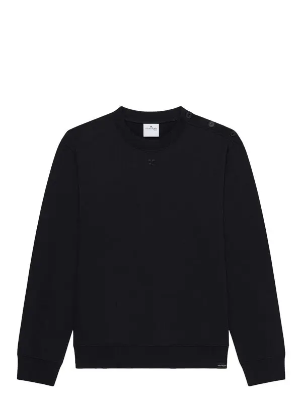 COURREGES Crew Neck Sweater - Black