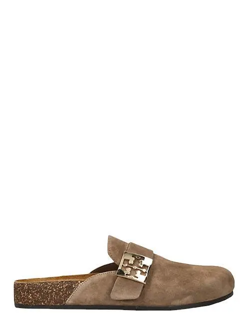 Tory Burch Mellow Suede Mules - Tan