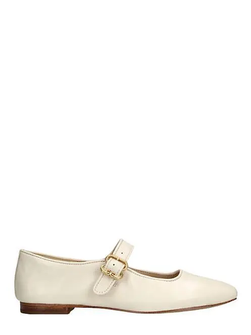 Sam Edelman Michaela Leather Ballet Flats - White
