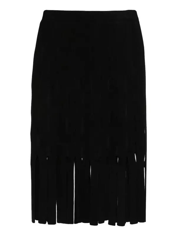 TWINSET Cut-out Midi Skirt - Black