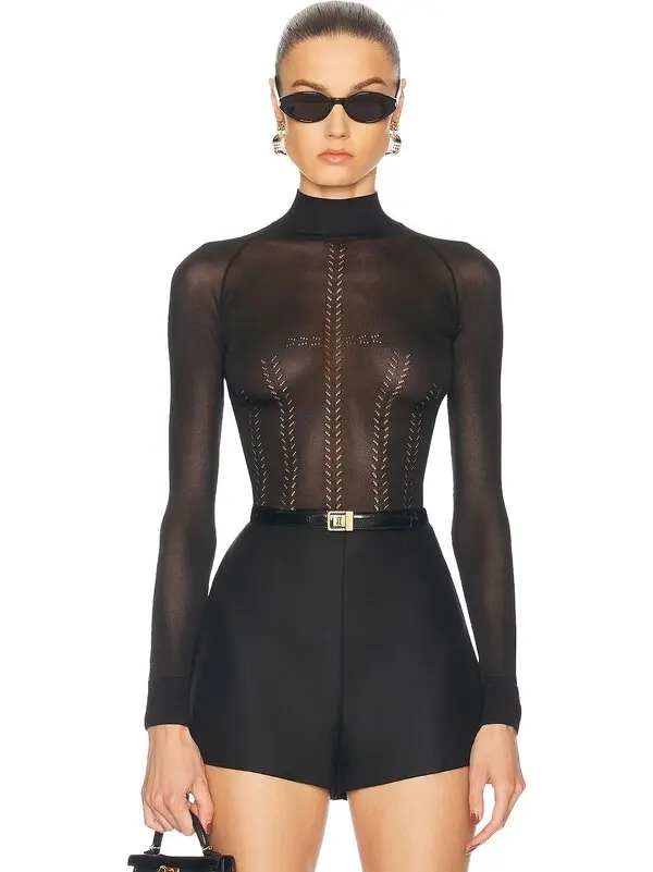 Dolce & Gabbana Sheer Top - Black