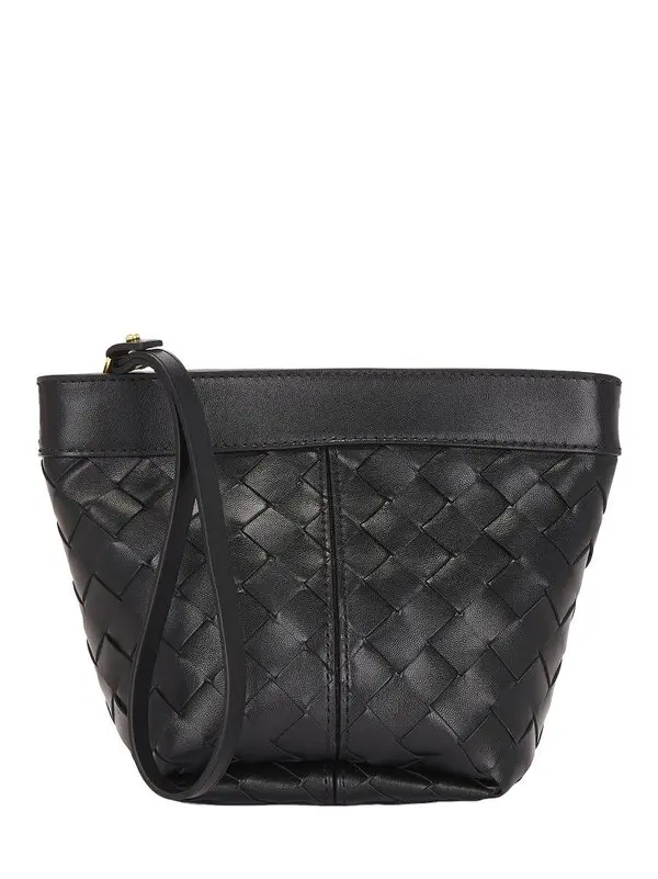 Bottega Veneta Small Prism Pouch - Black & Gold