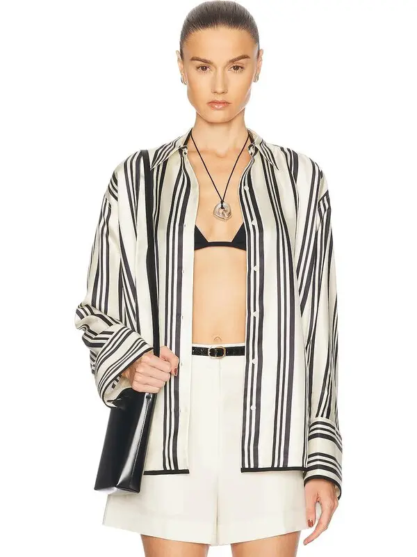 HEIRLOME Vivi Stripe Shirt - Cream & Black