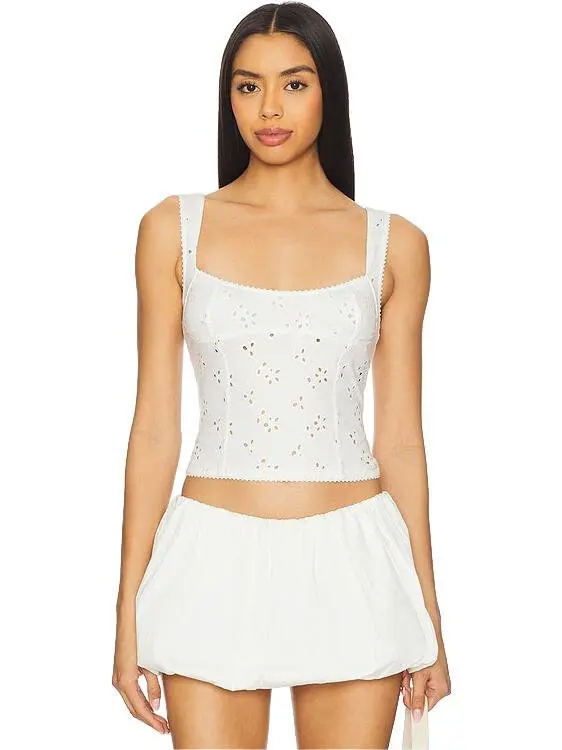 Free People Full Bloom Eyelet Cami - Ivory