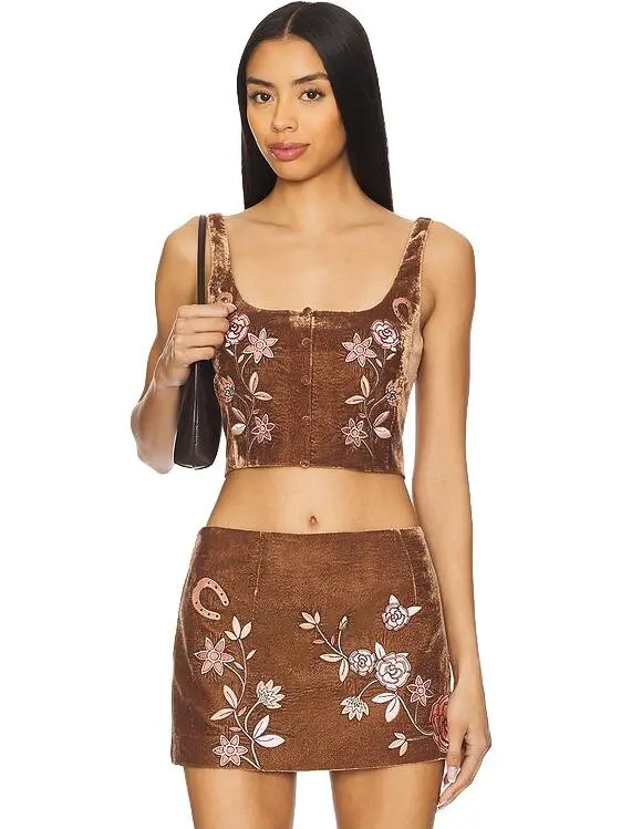 LESLIE AMON X Desert Top - Brown