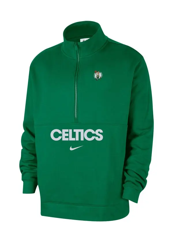 Nike Boston Celtics Club Courtside Nba 1/2-zip Top - Green