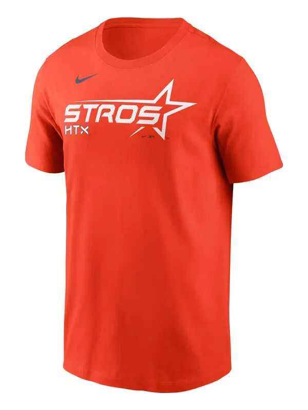 Nike Houston Astros City Connect Wordmark Mlb T-shirt - Orange