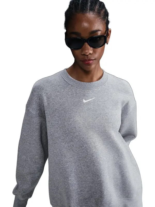 Nike Sportswear Phoenix Fleece Oversized Crew-neck Sweatshirt - Grey