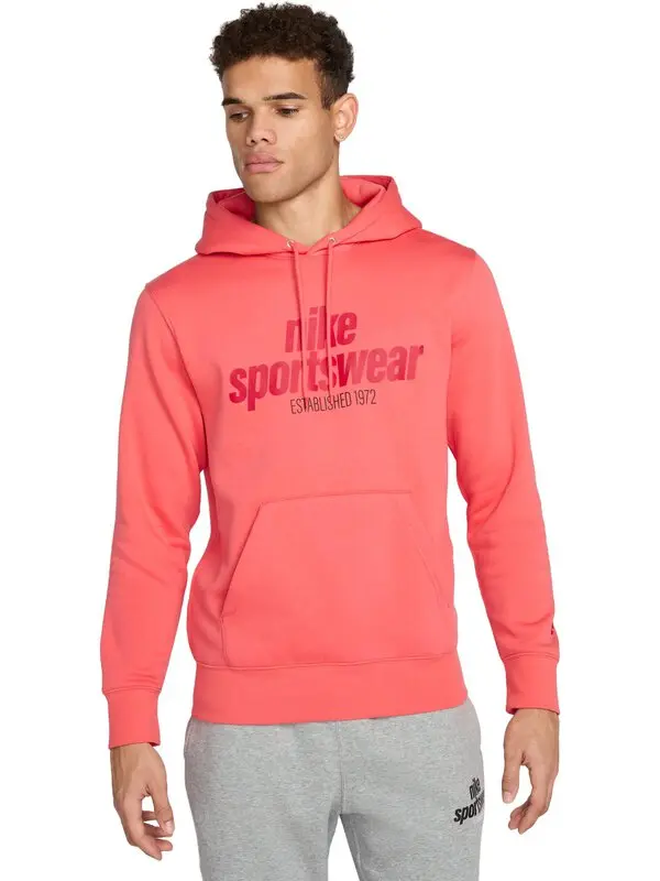 Nike Club Fleece Pullover Hoodie - Orange