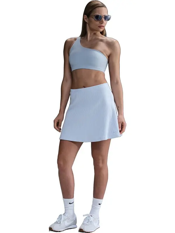 Nike Sportswear Chill Knit Ribbed Mini Skirt - Blue