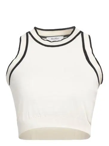 Max Mara Knitted Crop Top - White