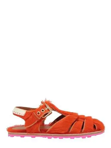 Marni Leather Fisherman Sandals - Orange