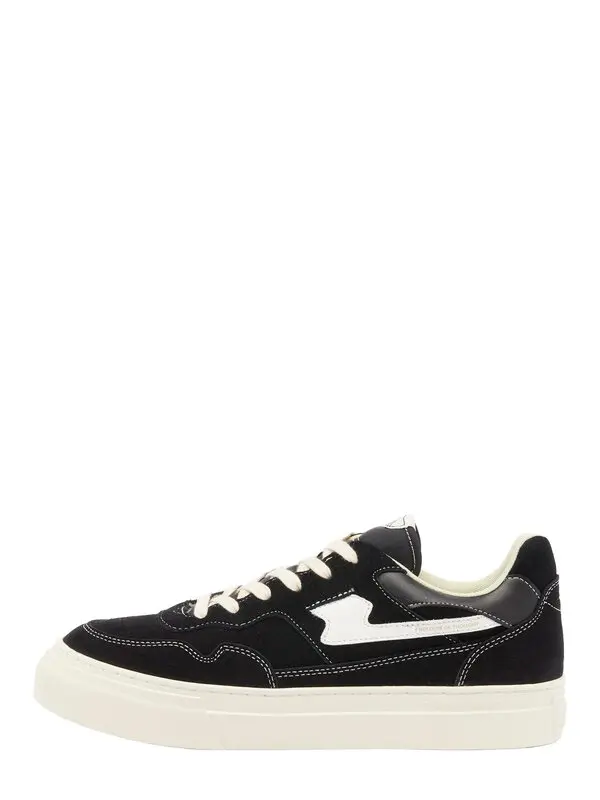 S.W.C STEPNEY WORKERS CLUB Pearl S-strike Suede Sneaker - Black/white