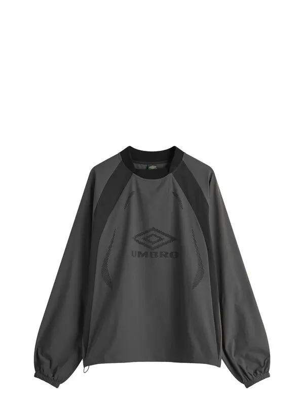 UMBRO BY SLAM JAM Lasered Nylon Crew Neck - Grey Black