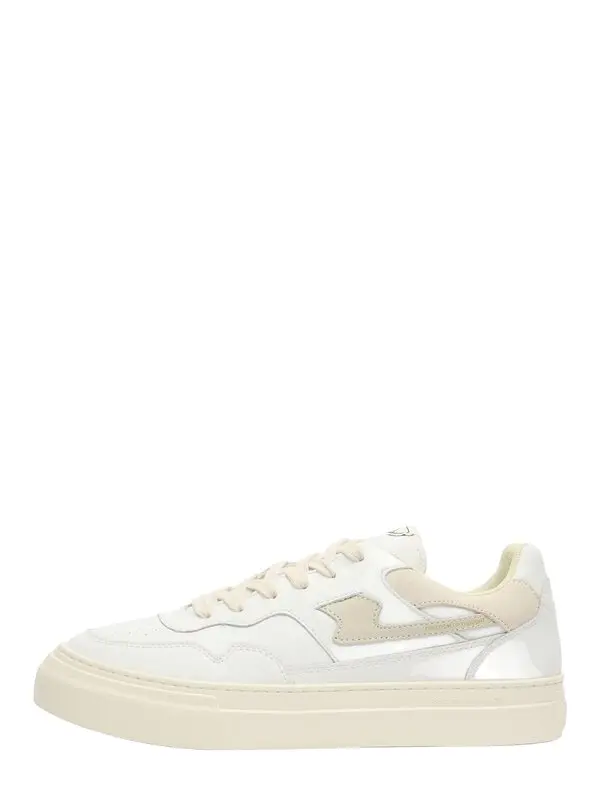 S.W.C STEPNEY WORKERS CLUB Pearl S-strike Leather Sneakers - White/putty