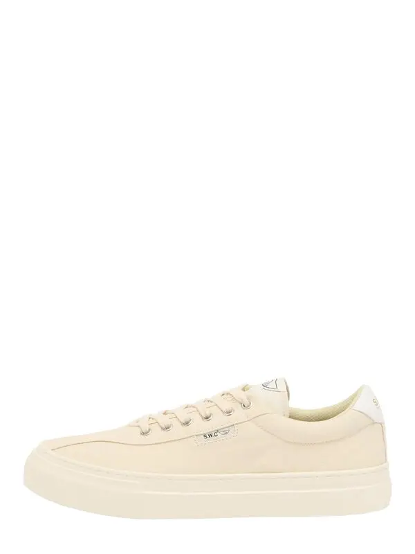 S.W.C STEPNEY WORKERS CLUB Dellow 02 Cup Canvas Sneaker - Ecru