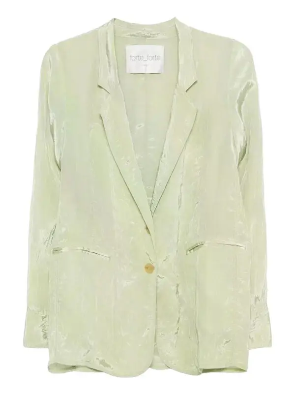 FORTE_FORTE Crinkled Blazer - Green