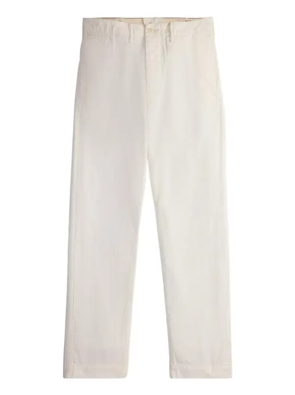 Ralph Lauren Herringbone Twill Officer's Pant - Antique White