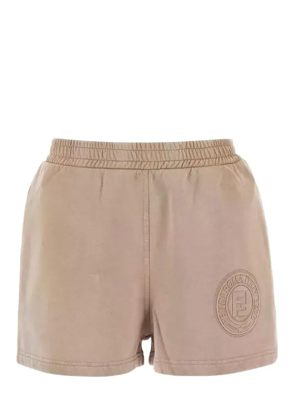 Fendi Cotton Shorts - Brown