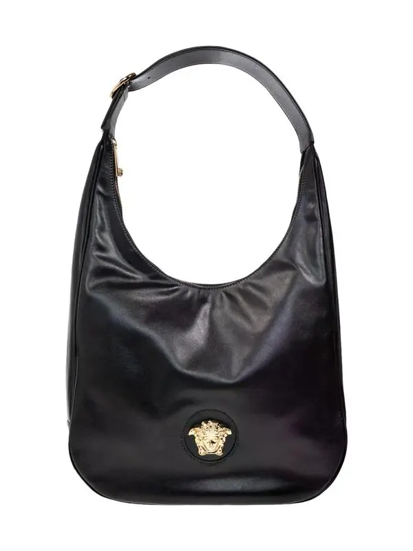 Versace Leather Tote Bag - Black