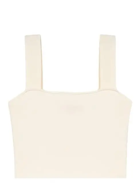 Maje Knit Crop Top - Ecru
